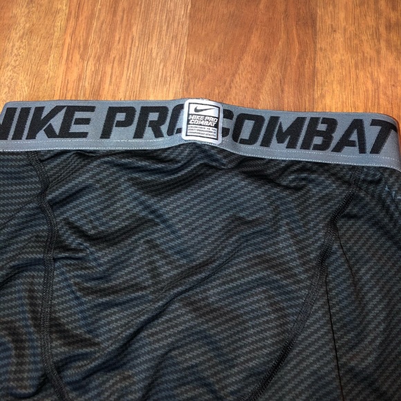 Nike | Bottoms | Nike Pro Combat Grey And Black Compression Tights ...